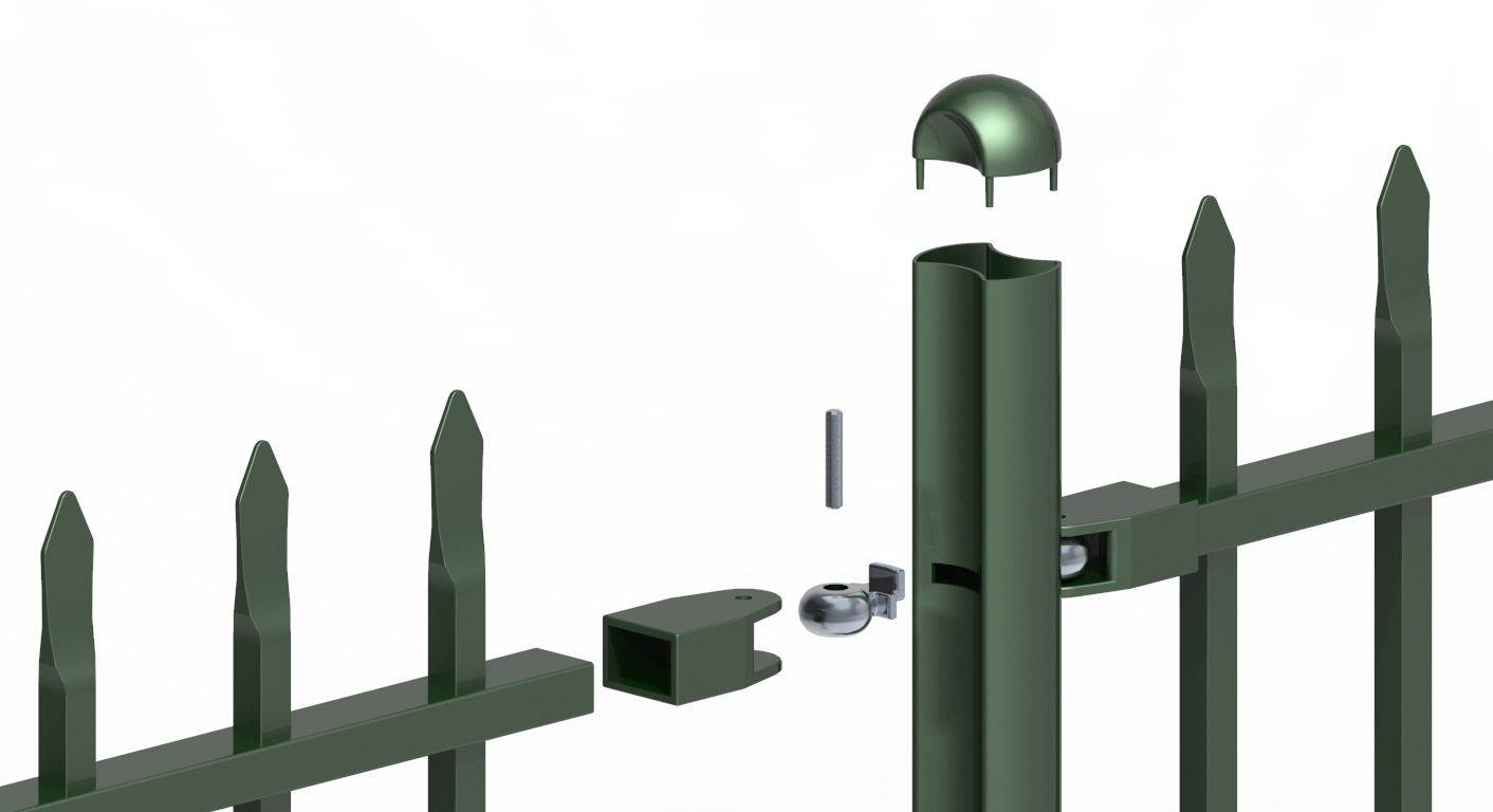 Square tube railings/fences with square/special shaped posts – Fenceful.com