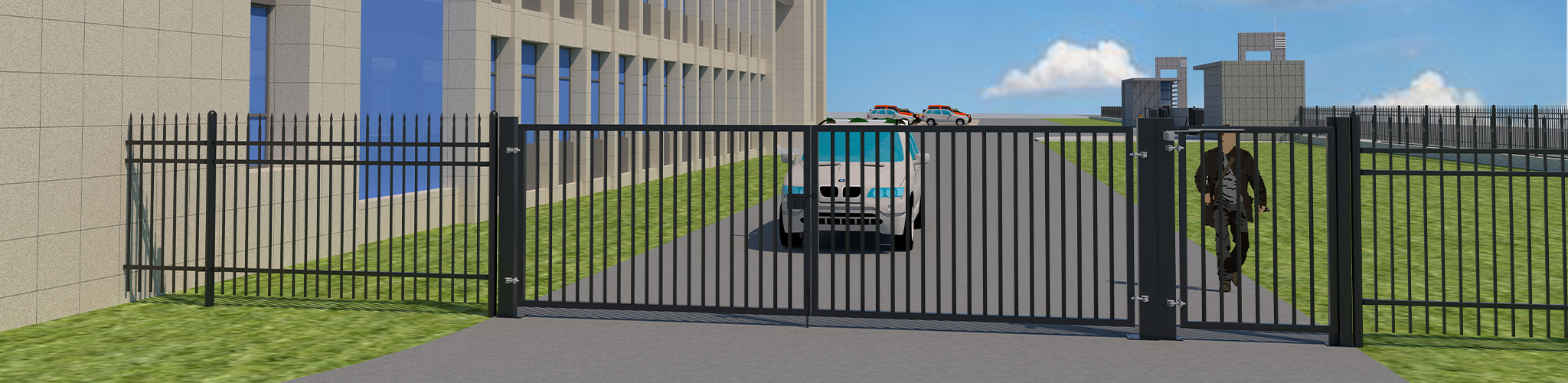 SSG Single Panel Side-hung Swing Gate – China Fence Supplier